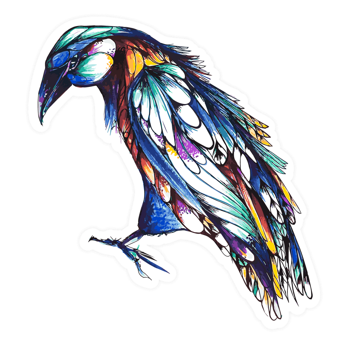 Raven Sticker – Urban Art Collective