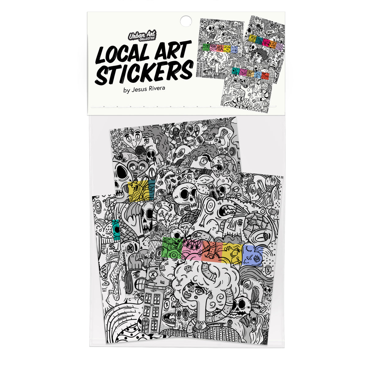 Visualgzas 3 Pack of Stickers - Anxiety Demons – Urban Art Collective