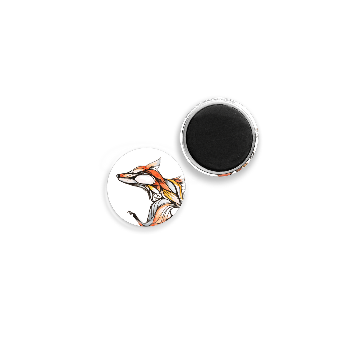 Mique Michelle 1" Magnet: Fox | Urban Art Collective